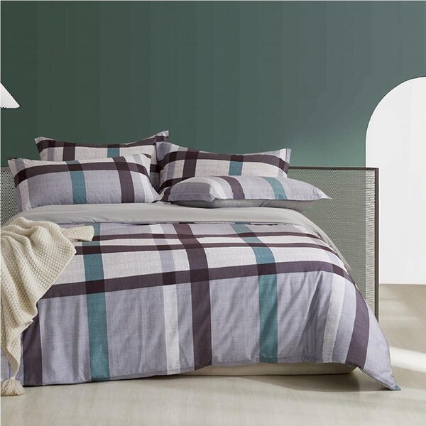 CleverPolly Stanley Quilt Cover Set King | Woolworths