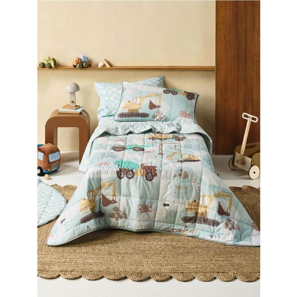 Linen House Kids The Big Build Coverlet Home Bedding Set w/ Pillow Sham ...