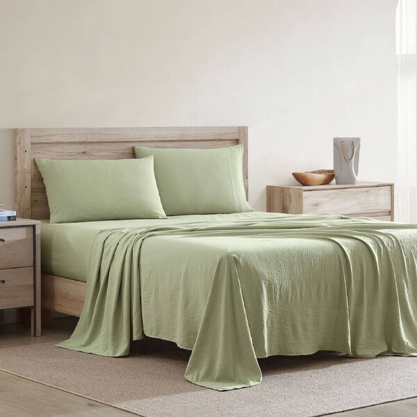 Ardor Boudoir Polyester Waterproof Bed Sheet with Pillowcase Bedding ...