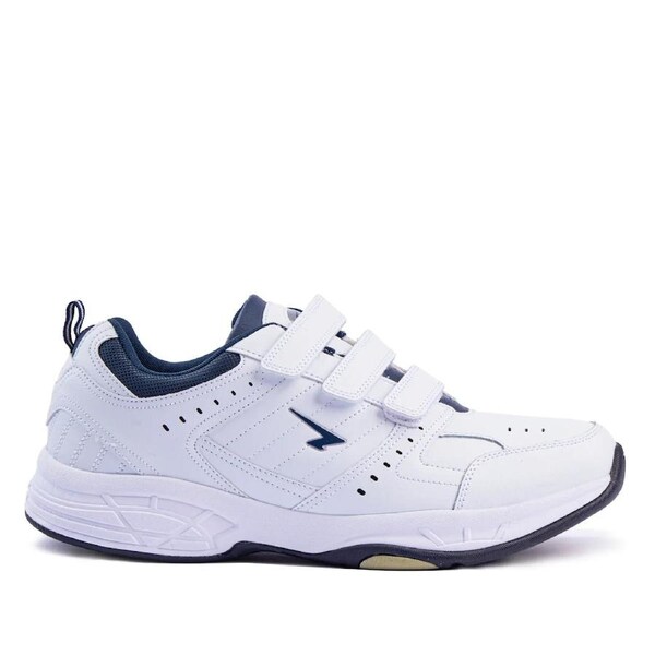SFIDA Defy Senior Leather V Strap Cross Trainer Shoes Sneakers in White ...