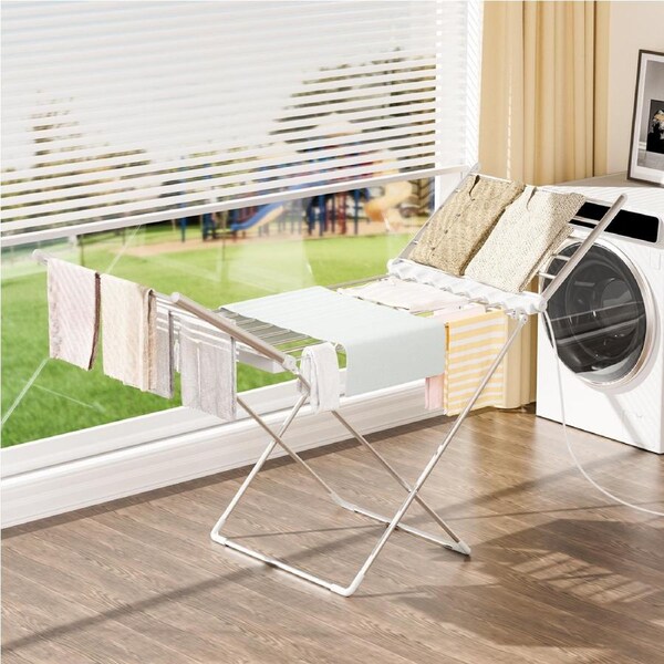 Levede Electric Heated Airer and Cover Clothes Dryer Heated Drying Rack ...