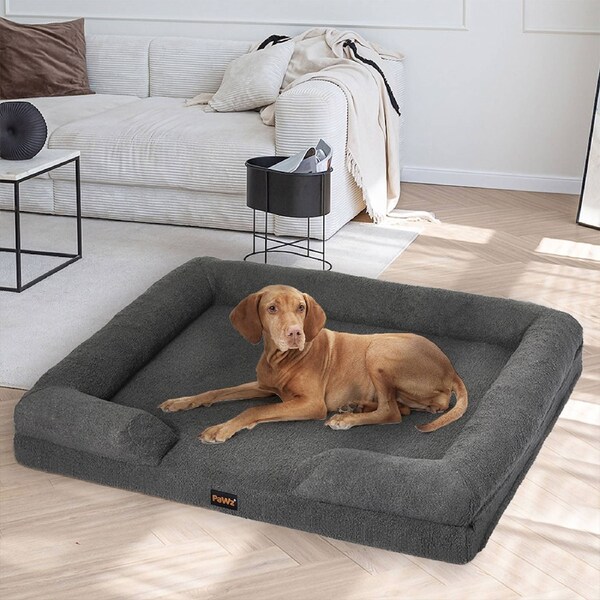 PaWz Pet Bed Memory Foam Cushion Dog Cat Sofa Mattress Washable ...