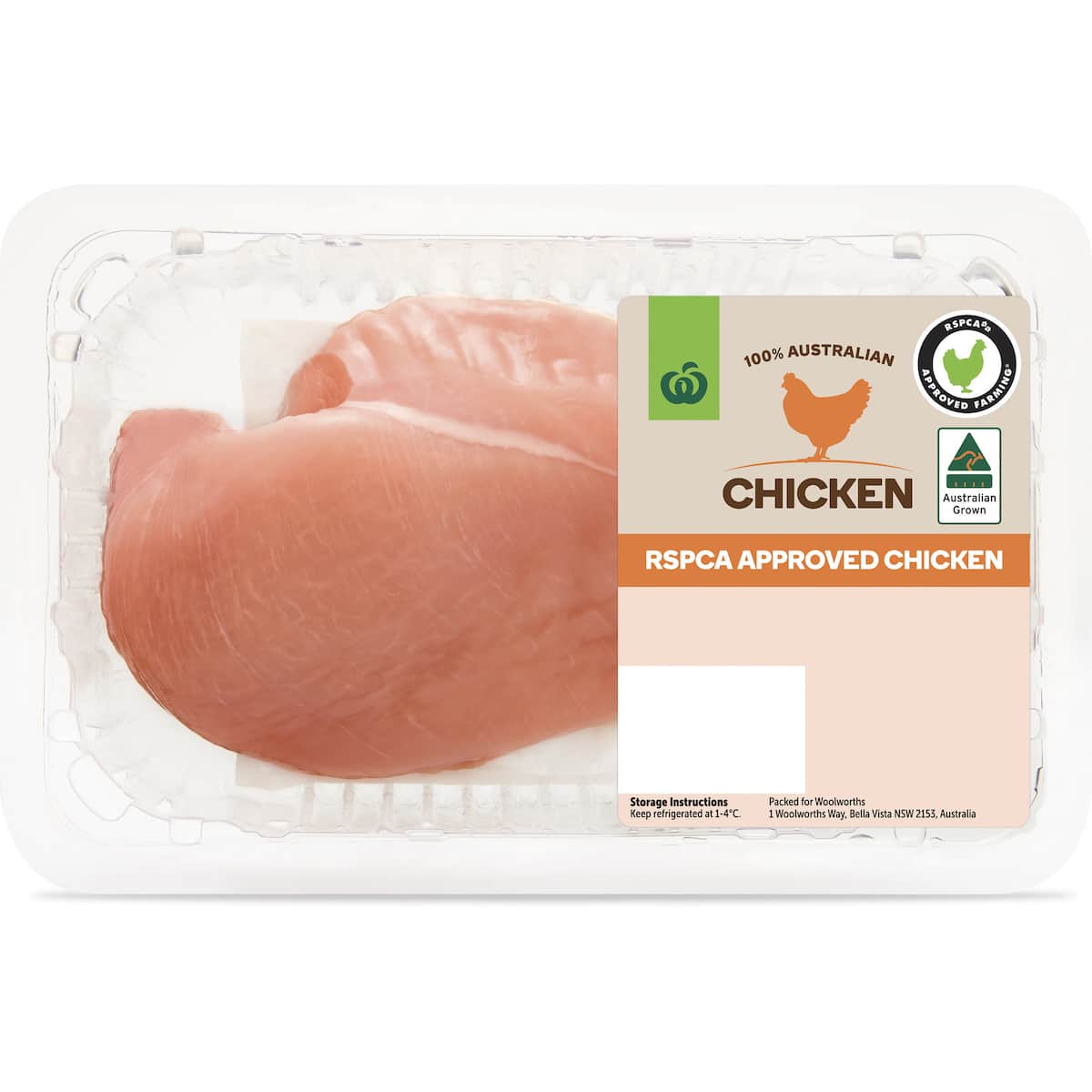 Woolworths Rspca Approved Chicken Single Breast Fillet 300g | bunch