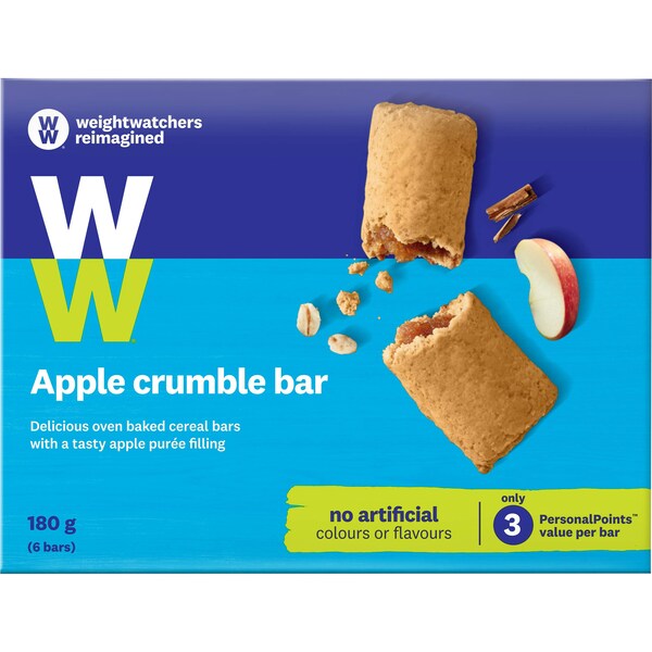 Weight Watchers Apple Crumble Bars 6 Pack | Woolworths