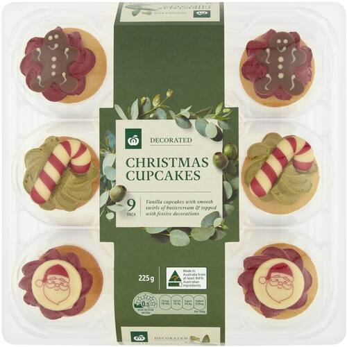 Woolworths Christmas Cupcakes 9 Pack | bunch