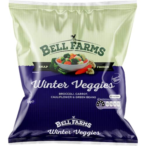 Bell Farms Snap Frozen Winter Veggies 1kg | bunch