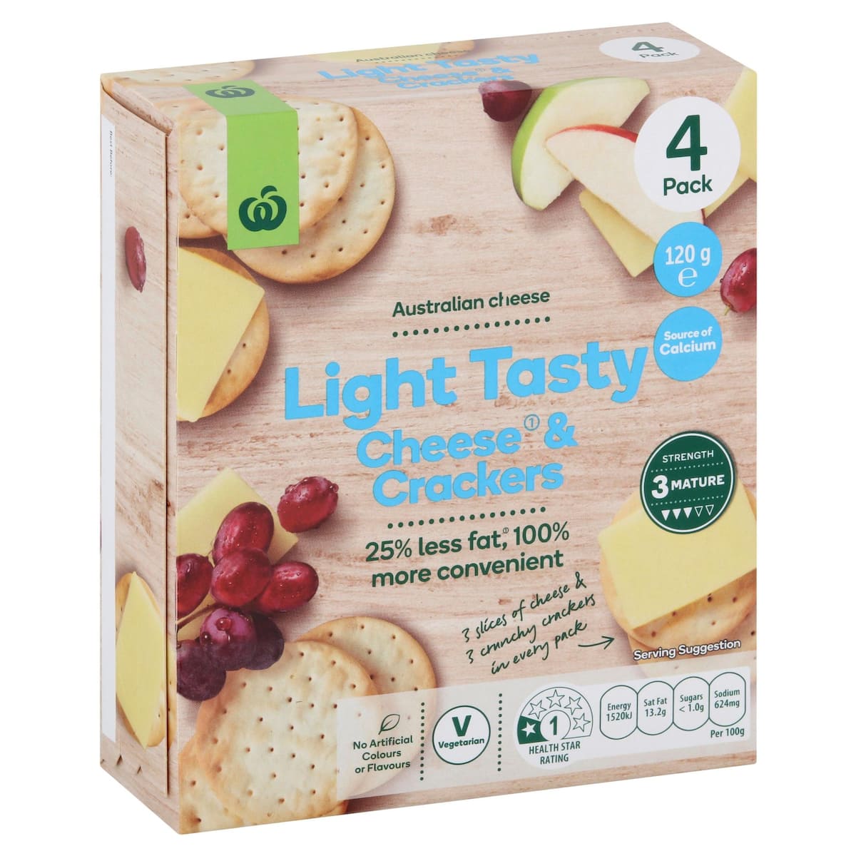 Woolworths Light Tasty Cheese and Crackers 120g | bunch