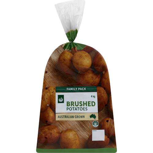 Woolworths Brushed Potatoes Bag 4kg | bunch