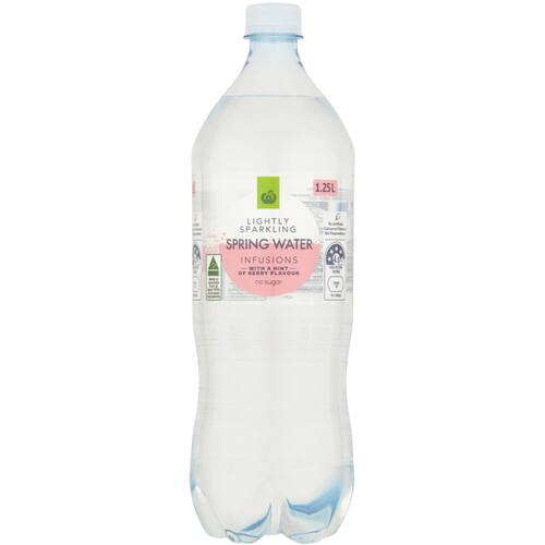 Woolworths Lightly Sparkling Berry Infusions Spring Water 1.25l | bunch