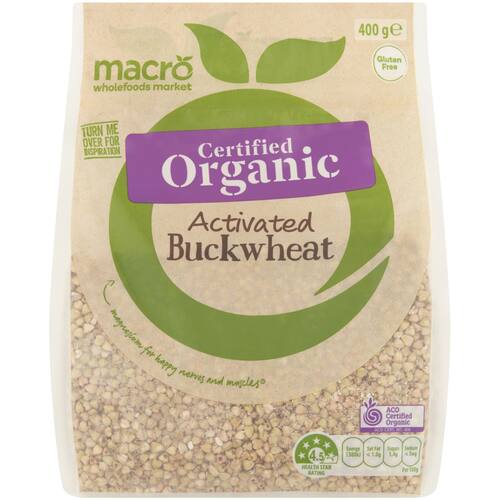 Macro Certified Organic Activated Buckwheat 400g | bunch