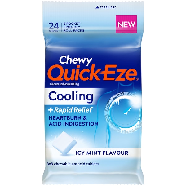 Quick-Eze Cooling & Rapid Relief Heartburn & Acid Indigestion 24 Pack ...