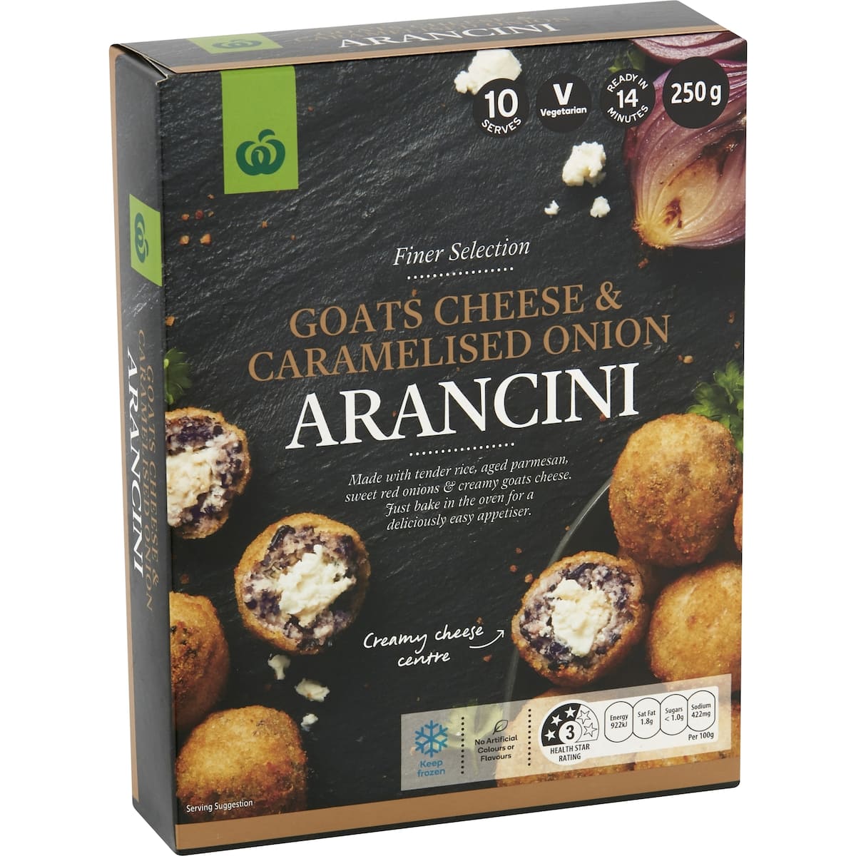 Woolworths Goats Cheese & Caramelised Onion Arancini 250g | bunch