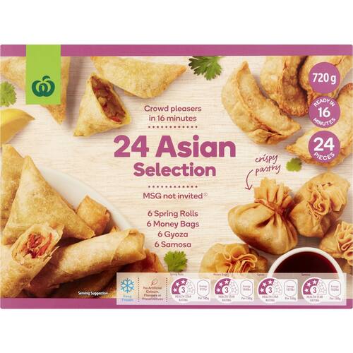 Woolworths Frozen Asian Selection 24 pack | bunch