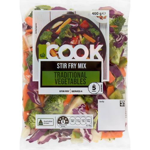 Woolworths Cook Stir-Fry Traditional Vegetables 400g | bunch