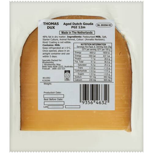 Thomas Dux Aged Gouda 200g | bunch