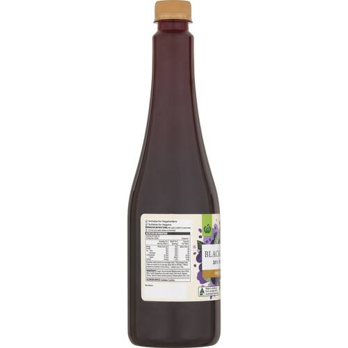 Woolworths Fruit Juice Syrup 30% Fruit Blackcurrant 750mL | bunch