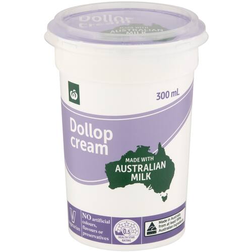 Woolworths Dollop Cream 300ml | bunch