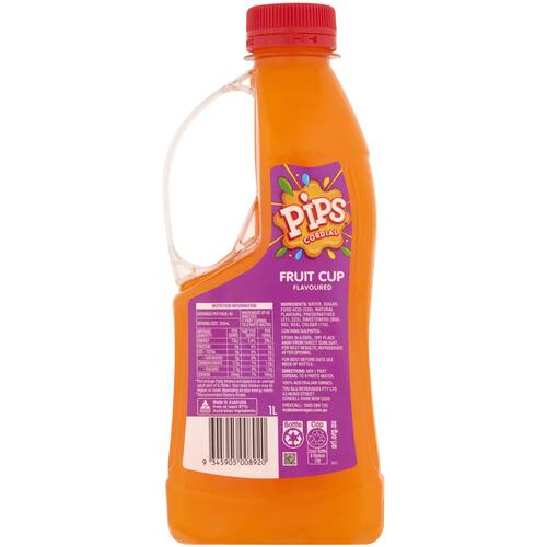 Pips Cordial Fruit Cup Crush Double Concentrate 1l | bunch