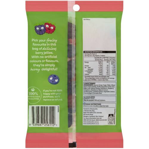 Woolworths Berry Jellies 200g | bunch