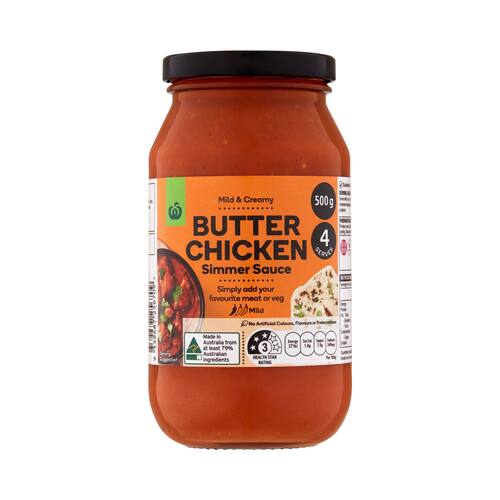 Woolworths Butter Chicken Simmer Sauce 500g | bunch