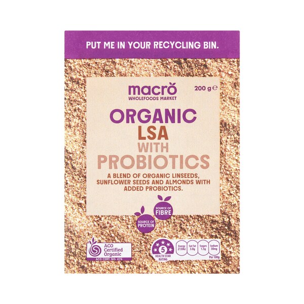 Macro Organic Lsa With Probiotics 200g | Woolworths