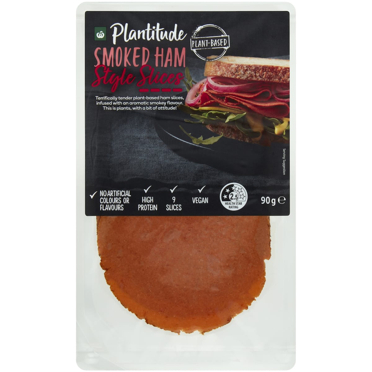 Plantitude Smoked Ham Plant Based Slices 90g | bunch