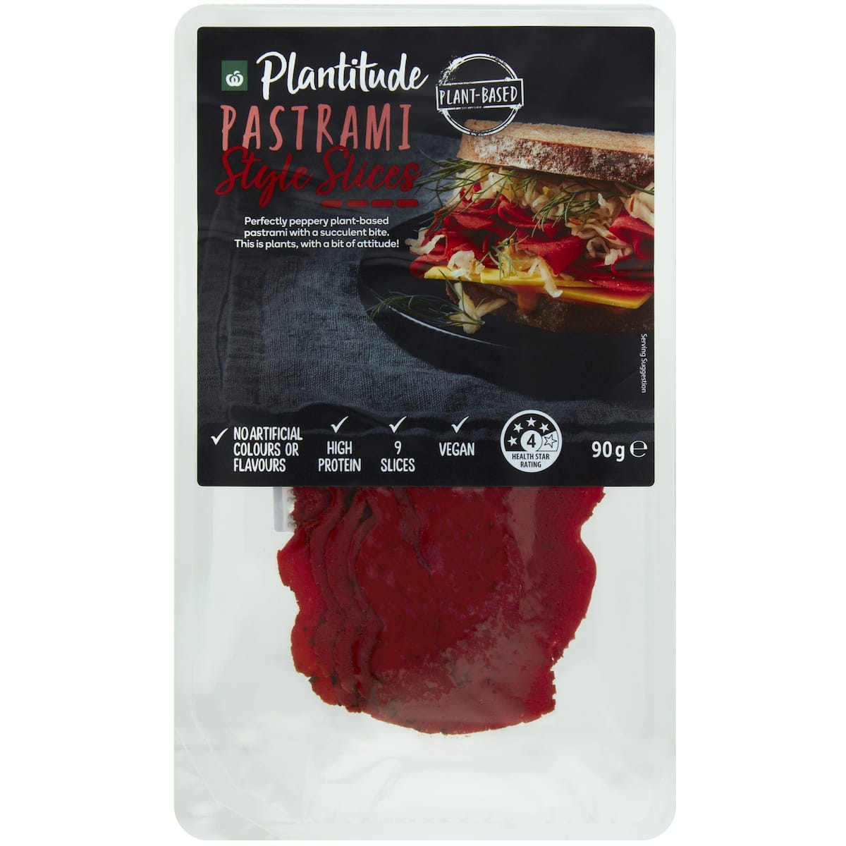 Plantitude Pastrami Plant Based Slices 90g | bunch
