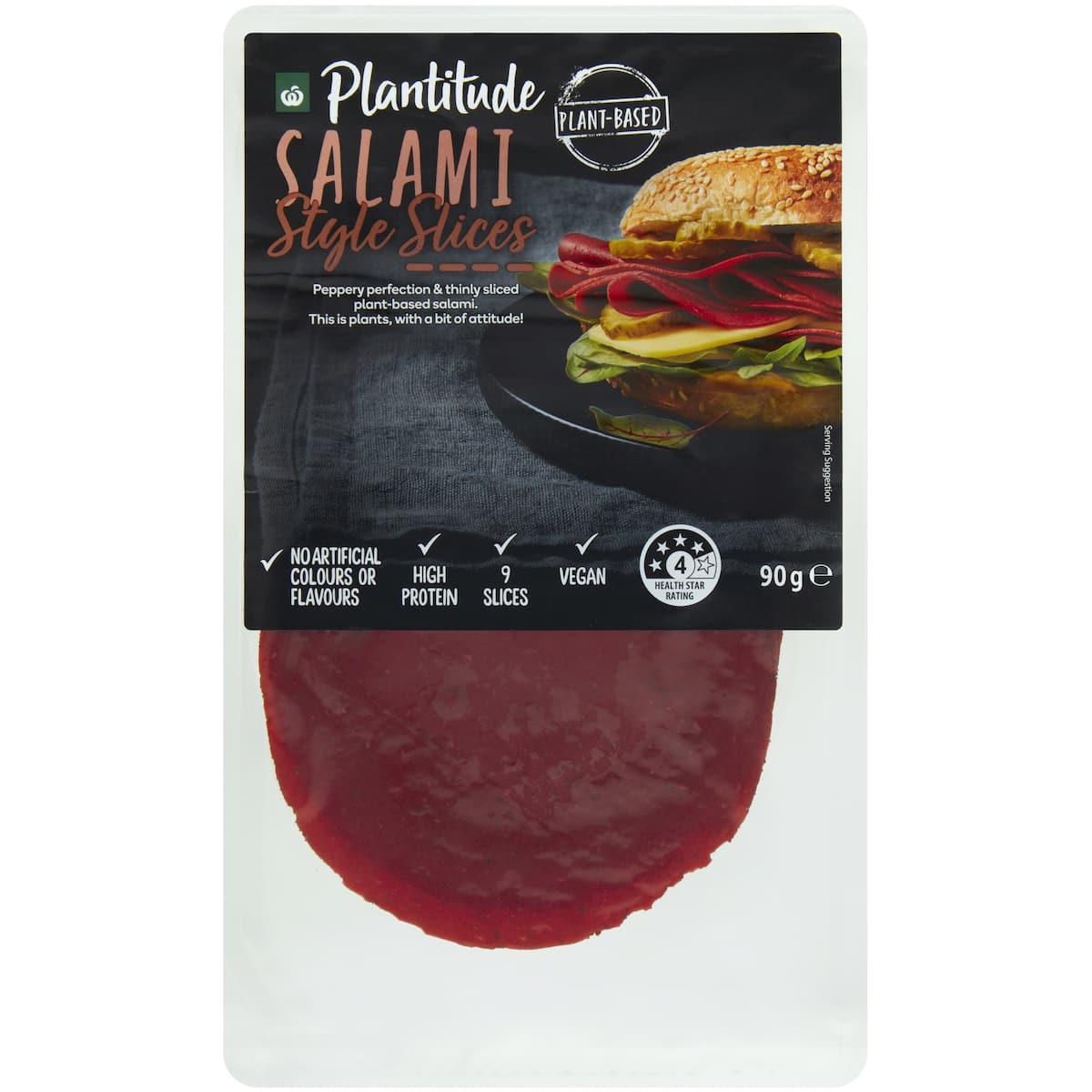Plantitude Salami Plant Based Slices 90g | bunch