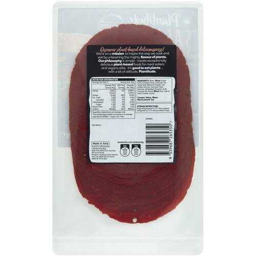 Plantitude Salami Plant Based Slices 90g | bunch