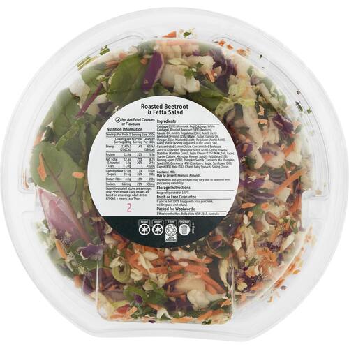 Woolworths Beetroot and Feta Salad Bowl 200g | bunch