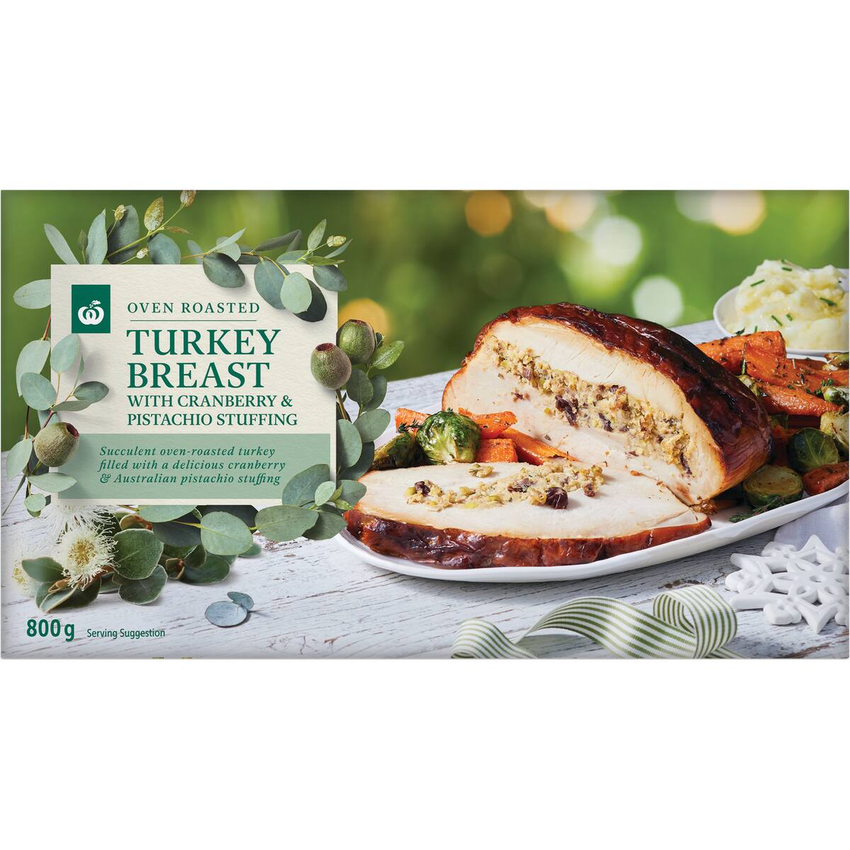 Woolworths Oven Roast Turkey Breast With Cranberry and Pistachio ...