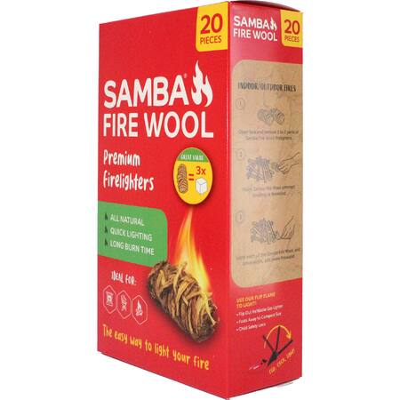 Get Samba Fire Wool Firelighter 20 pack delivered to your doorsteps in ...