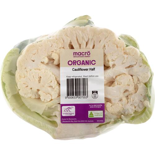 Macro Fresh Cauliflower Half Organic Each | bunch