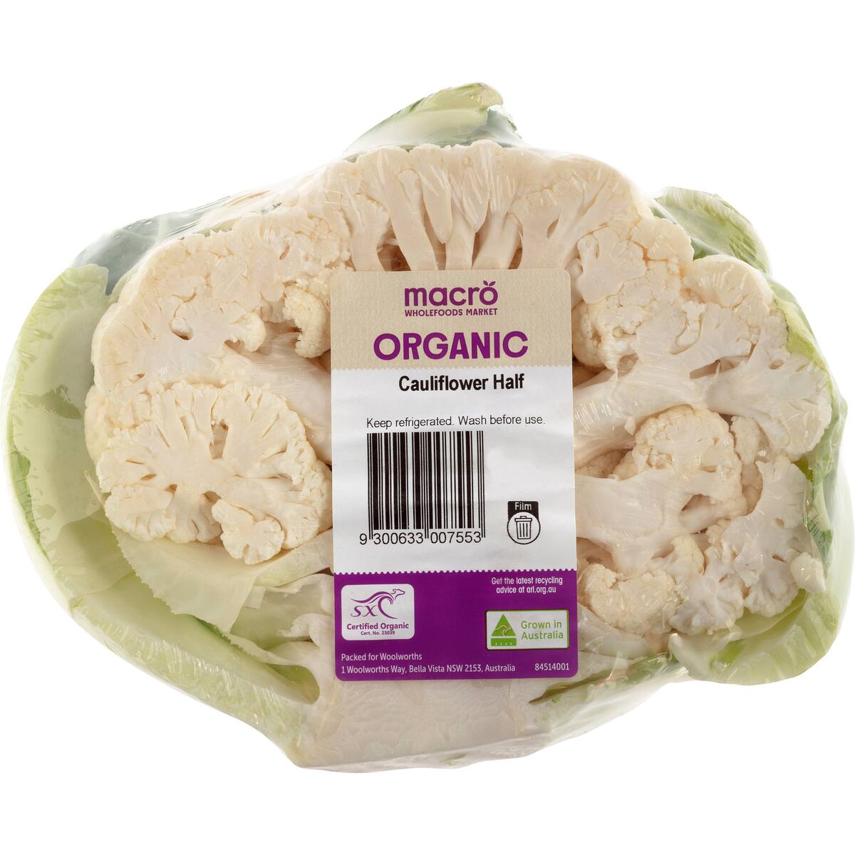 Macro Fresh Cauliflower Half Organic Each | bunch