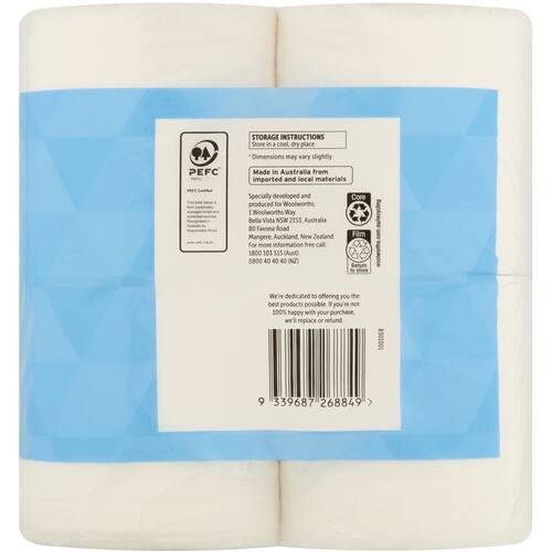 Vevelle 2 Ply White Toilet Tissue 12 Pack | bunch