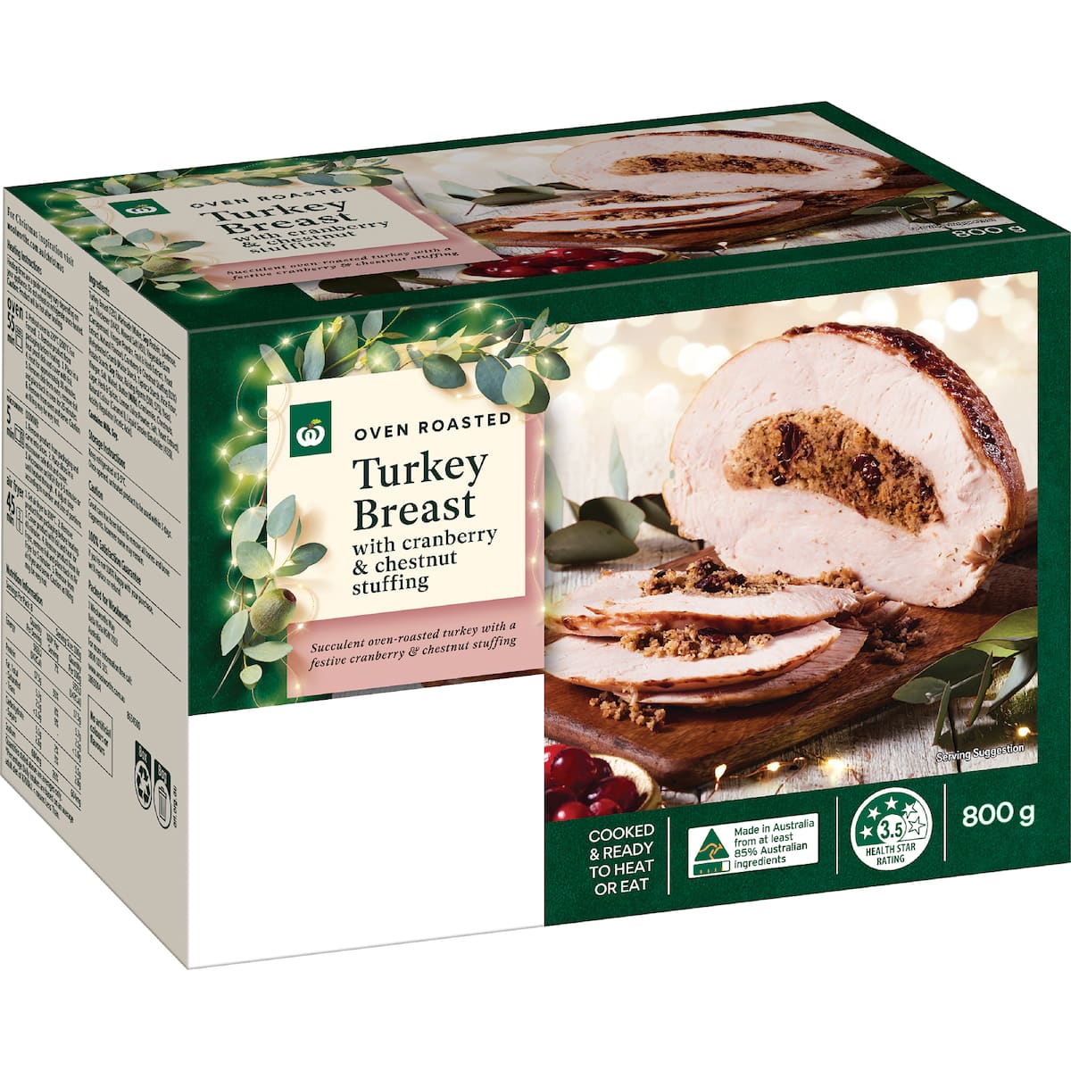 Woolworths Oven Roast Turkey Breast With Cranberry & Chestnut Stuffing ...