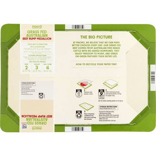 Macro Grass Fed Australian Beef Rump Steak 300g | bunch