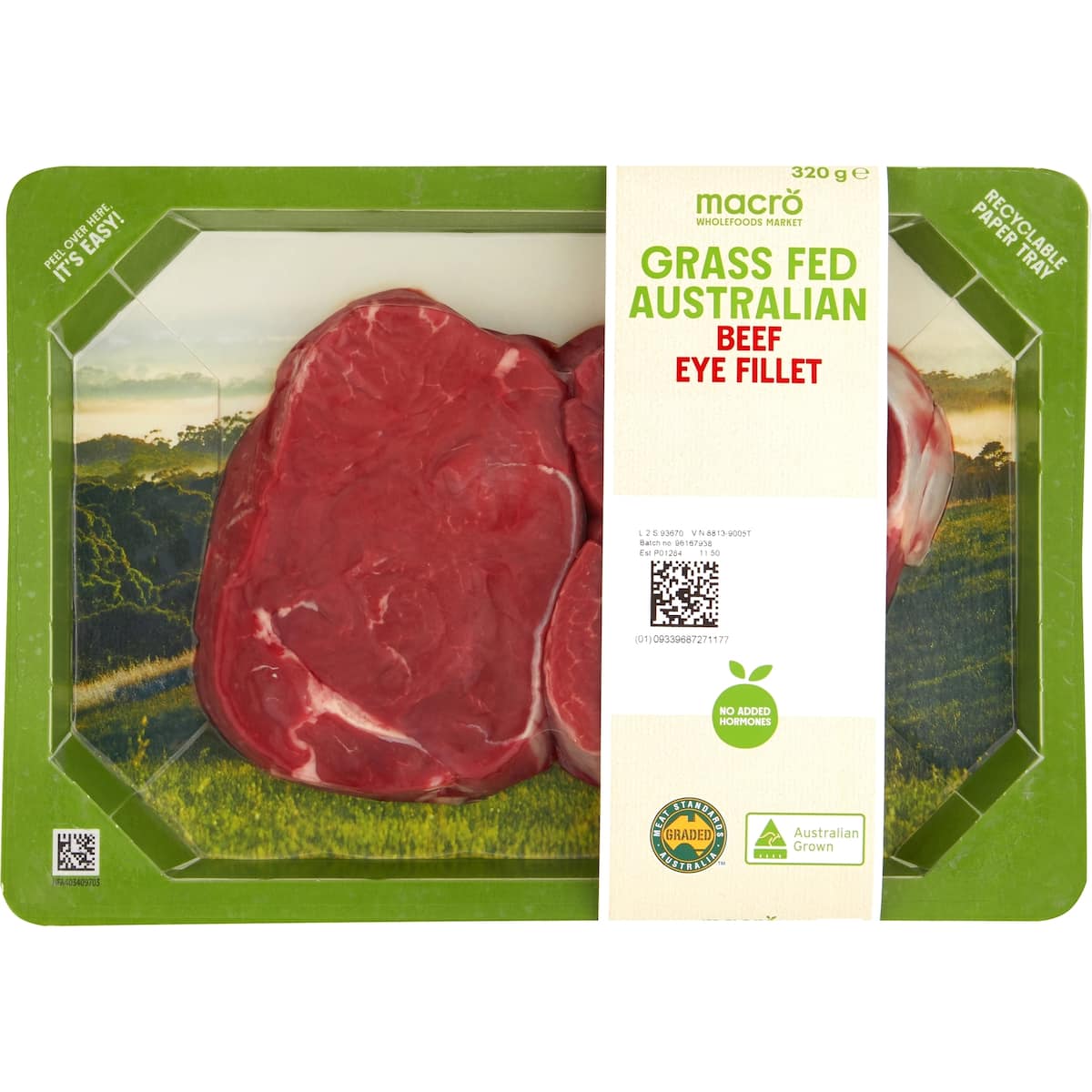 Macro Grass Fed Australian Beef Eye Fillet 320g | bunch