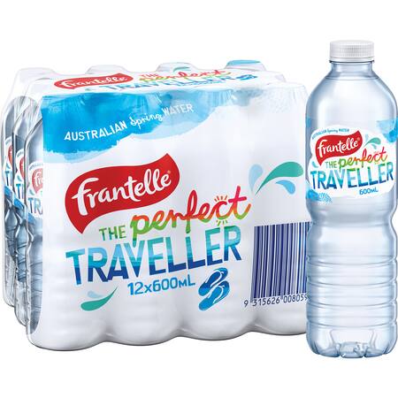 Get Frantelle Australian Still Spring Water Bottles Multipack 600ml x 12 Pack delivered to your ...