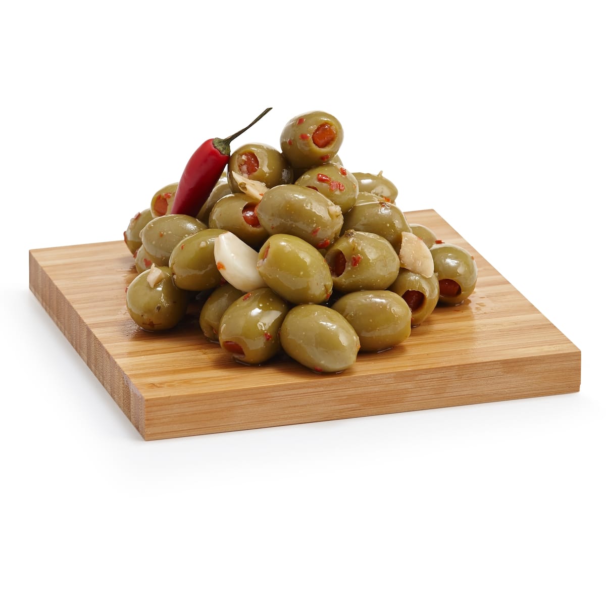 Woolworths Olives Green Stuffed Chilli Garlic (up to 500g) | bunch