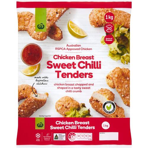 Woolworths Chicken Breast Sweet Chilli Tenders 1kg | bunch