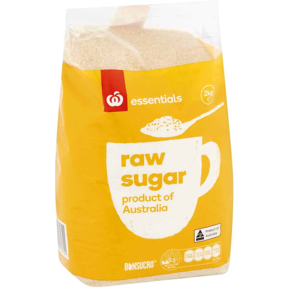 Essentials Raw Sugar 2kg | bunch