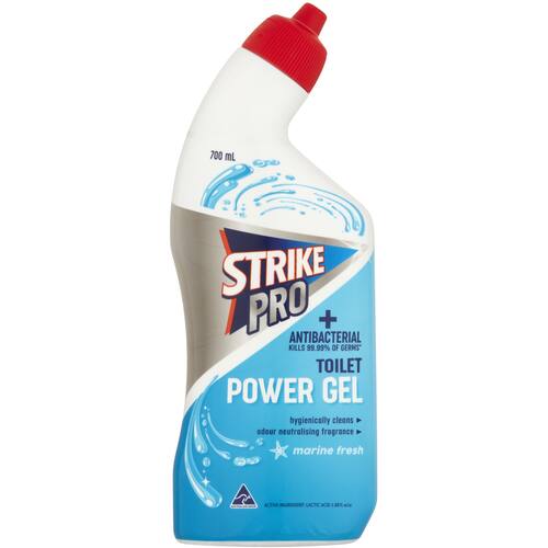 Strike Pro Antibacterial Power Gel Toilet Cleaner Marine Fresh 700ml ...