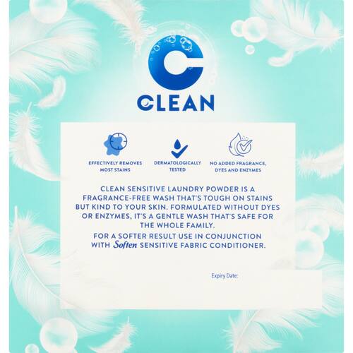 Clean Laundry Powder Sensitive 2kg | bunch