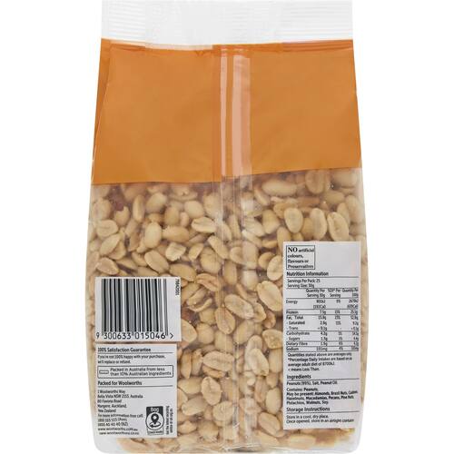 Woolworths Peanuts Roasted and Salted 750g Pack | bunch