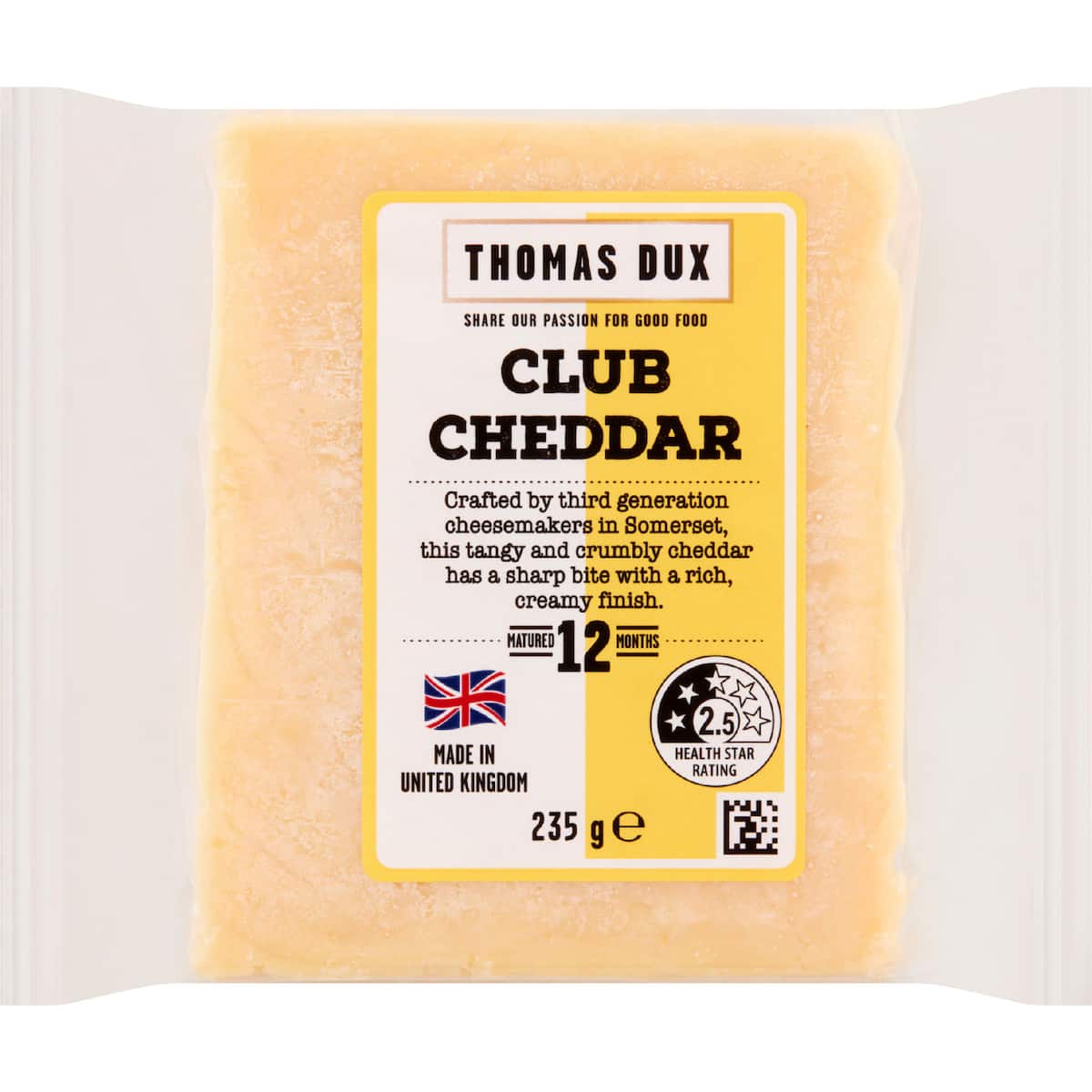 Thomas Dux Club Cheddar Cheese 235g | bunch