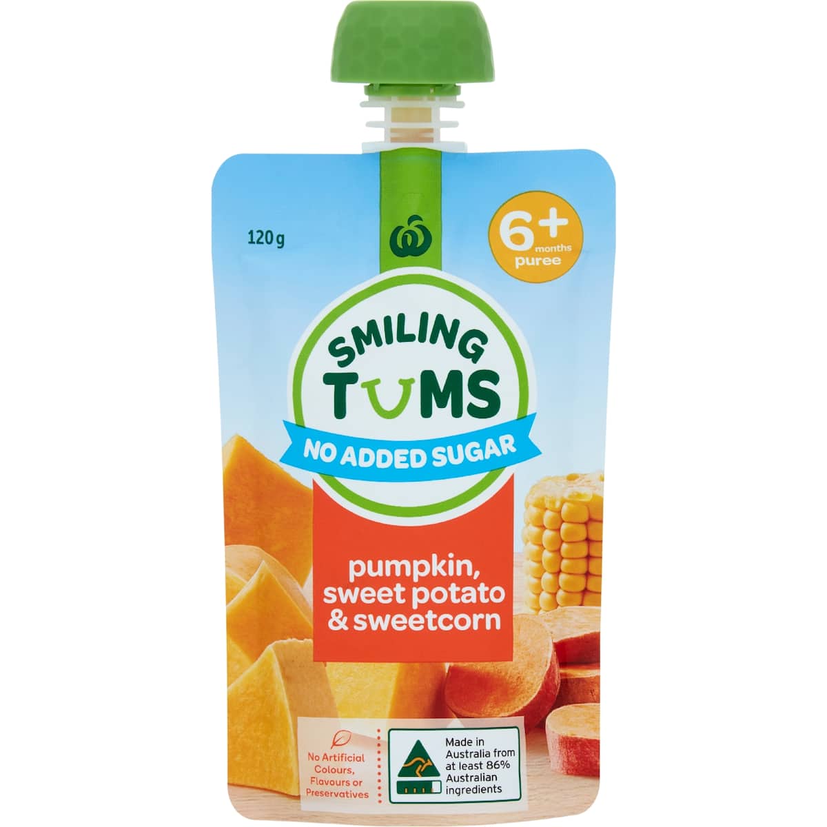 Woolworths Smiling Tums Pumpkin, Sweet Potato and Sweetcorn 6+ Months ...