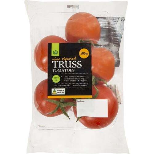 Woolworths Tomato Truss 500g Punnet | bunch