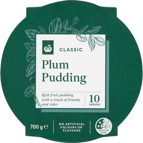 Woolworths Classic Christmas Plum Pudding 700g | bunch