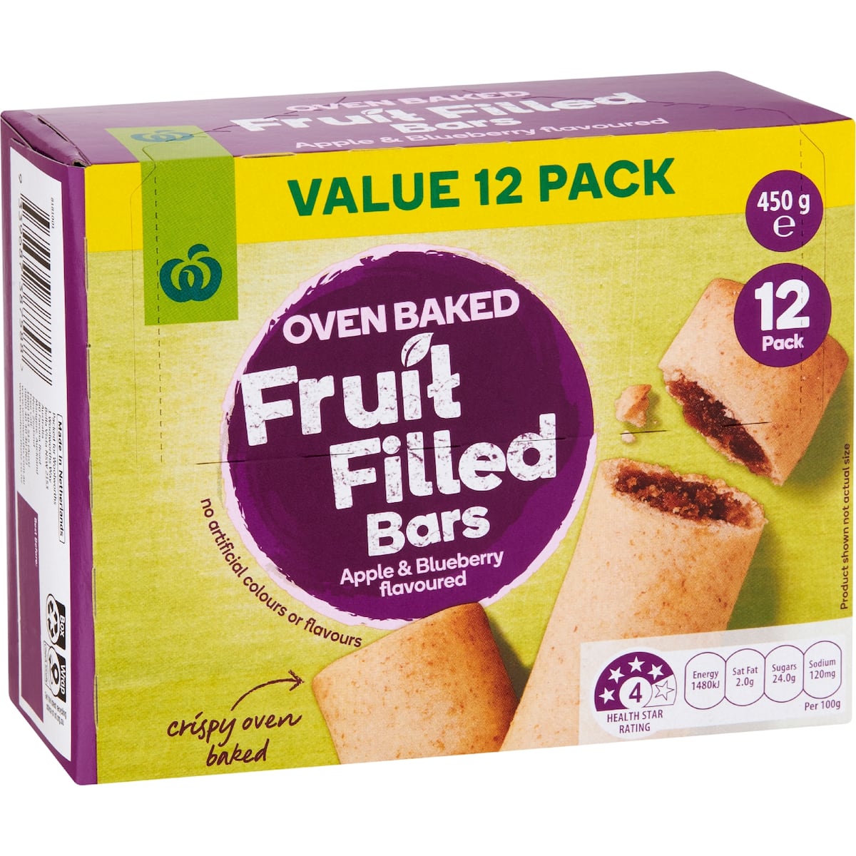 Woolworths Blueberry Oven Baked Fruit Bars 12 pack | bunch